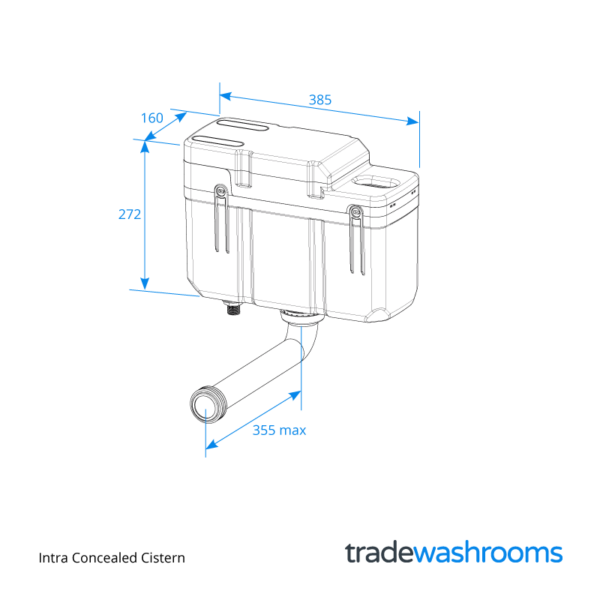 Intra Concealed Cistern for Back-to-Wall Toilet and IPS Panels