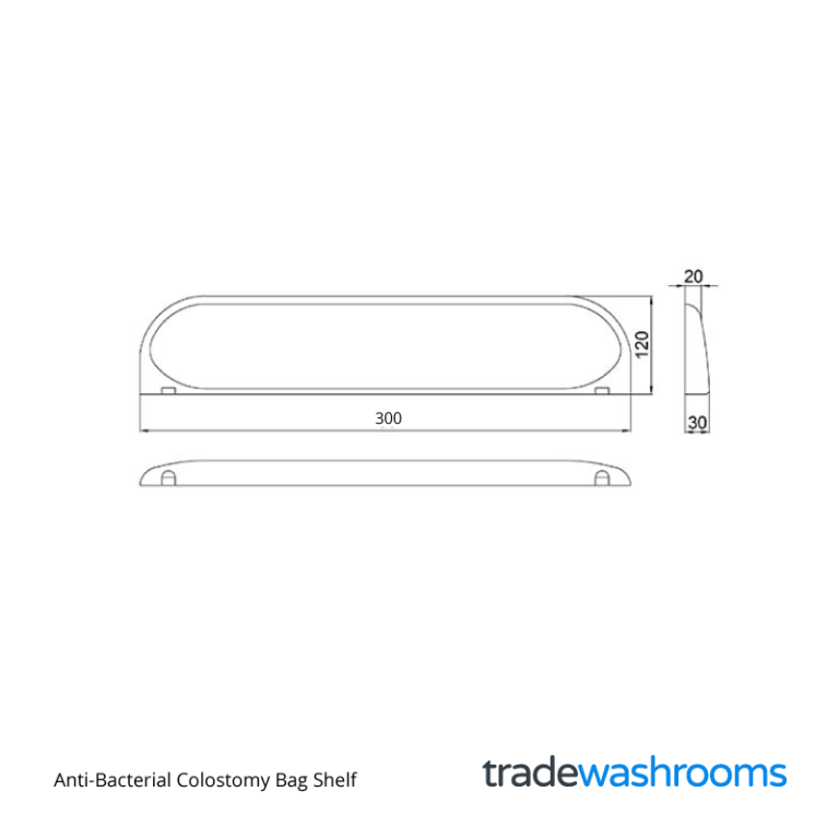NYMAS Anti-Bacterial Colostomy Bag Shelf - Doc M Fittings