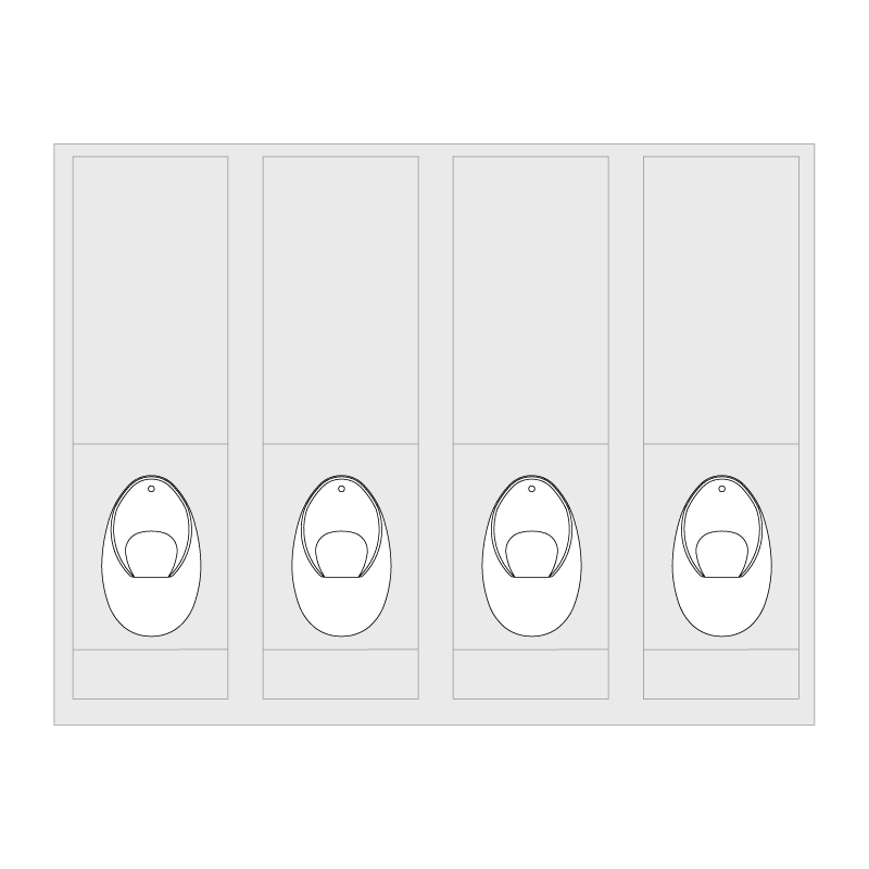 4x Concealed Trap Urinal Set - UR60CONSET4 • Order Online