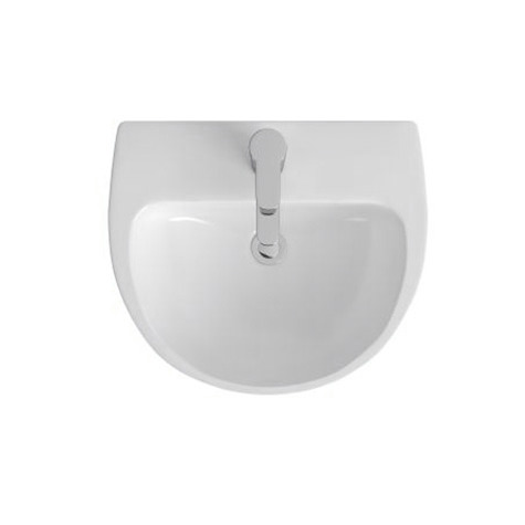 450mm Basin and Semi Pedestal - Small Wall-Hung Washbasin