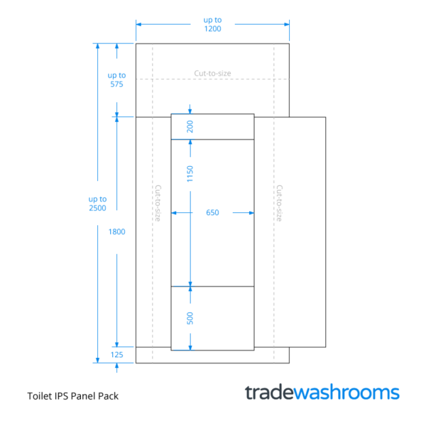 Toilet IPS Panel Pack - Express Delivery • IPS Panels by Cubicle Store