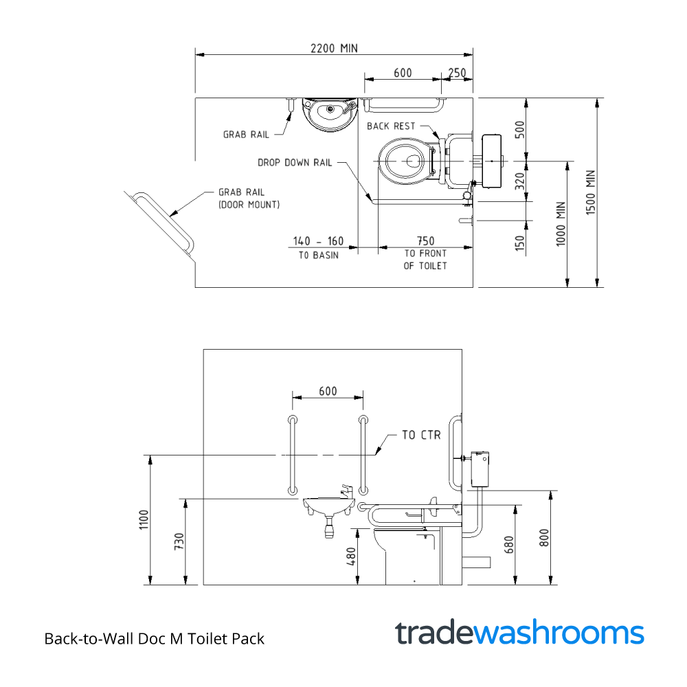 Back-to-Wall Doc M Toilet Pack - DM800KC • NYMAS NymaPRO