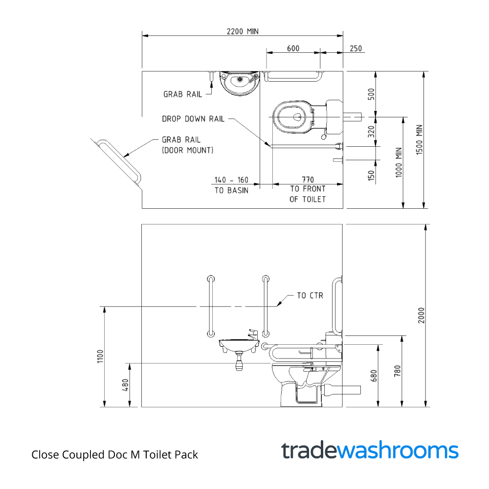 Close Coupled Doc M Toilet Pack [Lockable Cistern] • NYMAS