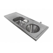 Slop Hopper, Bowl and Drainer Kit [HBN DU HS] • Hospital Disposal Unit