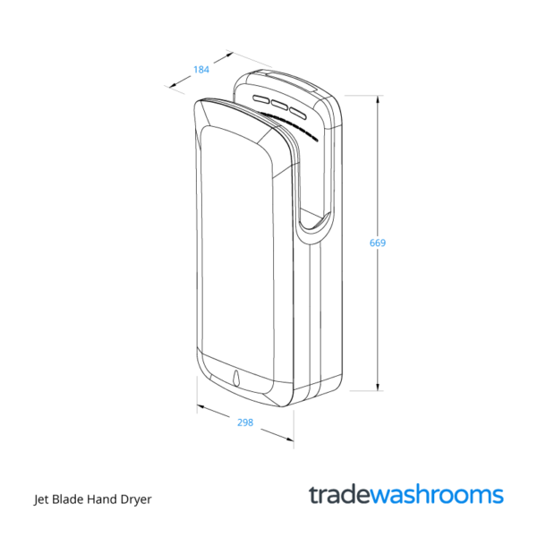 Jet Blade Hand Dryer - HD-BD1091WB • Blue Dry Hand Dryers