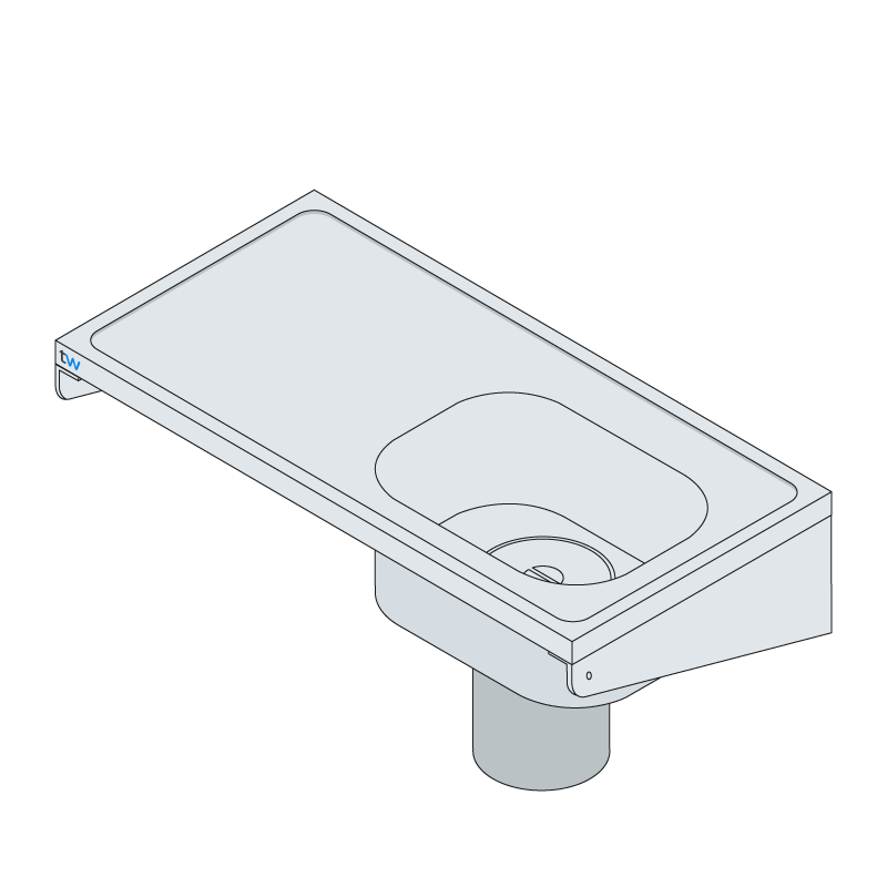 1200mm Hospital Plaster Sink [HBN PS H] • Stainless Steel Plaster Sink