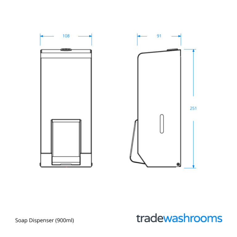 Refillable Stainless Steel Soap Dispenser (900ml) - Washroom Collection