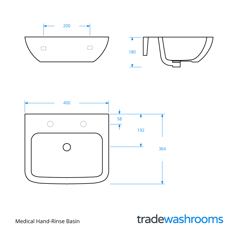 Medical Hand-Rinse Basin for Healthcare Facilities • HBN LB G S