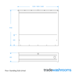 Floor-Standing Slab Urinal Pack - 1200mm, 1800mm or 2400mm