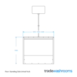 Floor-Standing Slab Urinal Pack - 1200mm, 1800mm or 2400mm