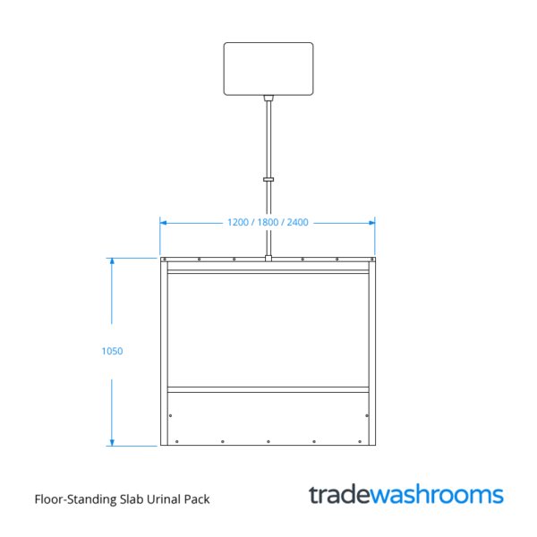 Floor-Standing Slab Urinal Pack - 1200mm, 1800mm or 2400mm