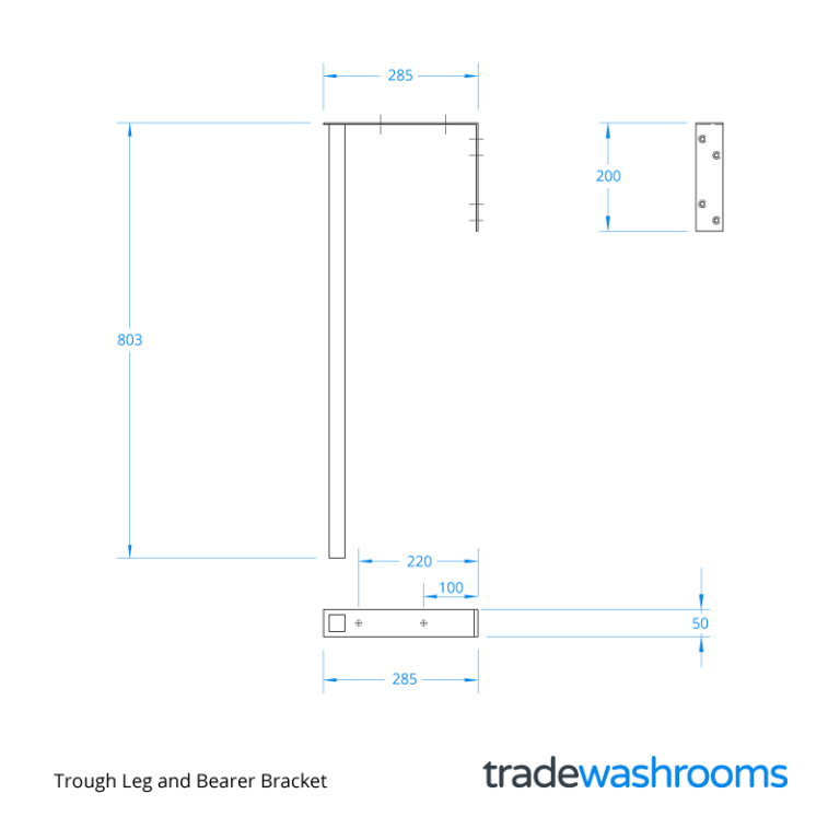 Support Leg and Bearer Bracket for Stainless Steel Wash Trough