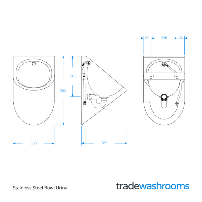 Stainless Steel Bowl Urinal [UR2100] - Stainless Steel IPS Urinal Bowl