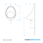 2x Urinals with Exposed Cistern Pack • Double Urinal Set