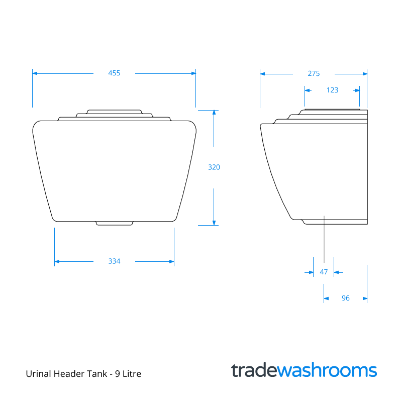 4x Urinals with Exposed Cistern Pack - UR50BOX4TOGO