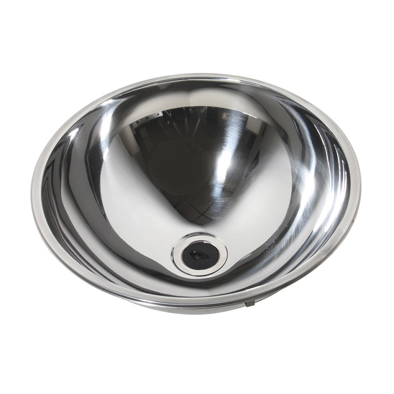 Bright Polished Inset Bowl - 304 Stainless Steel • Trade Washrooms