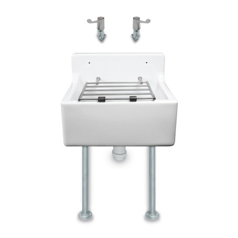 Cleaners Sink Complete Pack including Legs and Taps - CLEANL18FULL