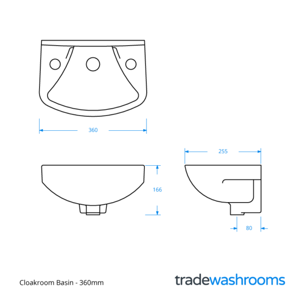 Small Cloakroom Basin - ASWH14BA / ASWH18BA