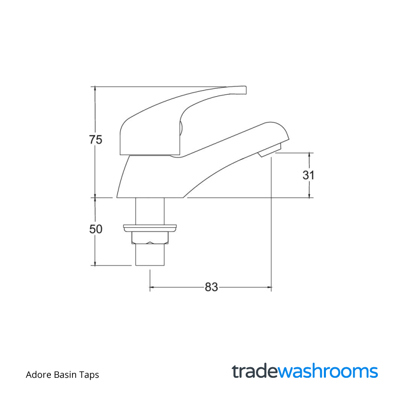 Pair of Deva Adore Basin Taps - ADORE101 • Contract Basin Taps