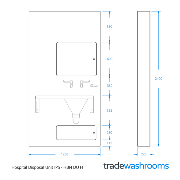 Hospital Disposal Unit IPS - Slop Hopper and Drainer [HBN DU H]