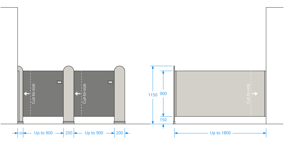 Infant Toilet Cubicle Pack for Nursery and Preschool Children