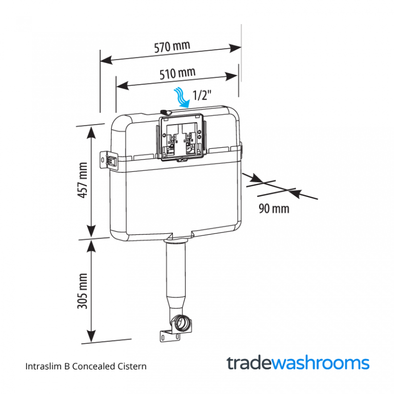 Siamp Intraslim B Concealed Cistern - 31903210 • Shop Online