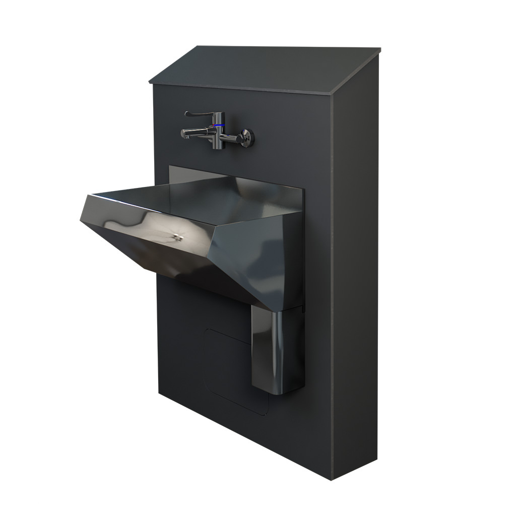 Scrub-Up Trough Half-Height IPS Panel Assembly • Healthcare