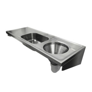 Slop Hopper, Bowl and Drainer Kit [HBN DU HS] • Hospital Disposal Unit