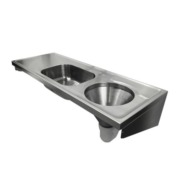 Slop Hopper, Bowl and Drainer Kit [HBN DU HS] • Hospital Disposal Unit