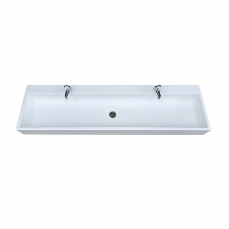Solid Surface 'Corian' Wash Trough - 600mm to 2400mm Lengths