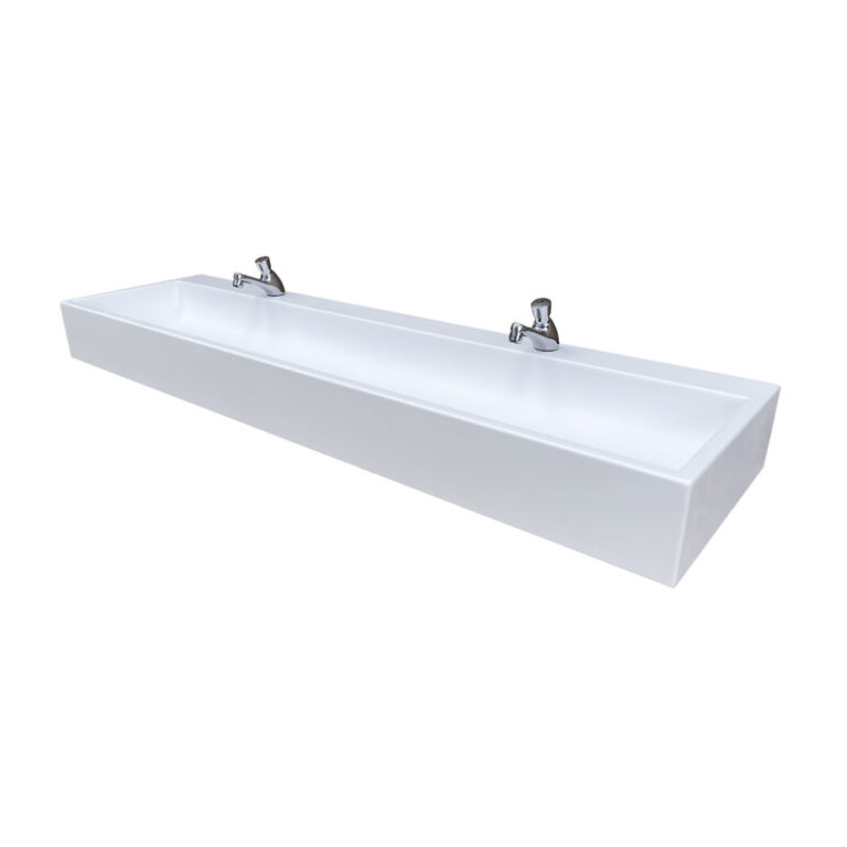 Solid Surface 'Corian' Wash Trough - 600mm to 2400mm Lengths