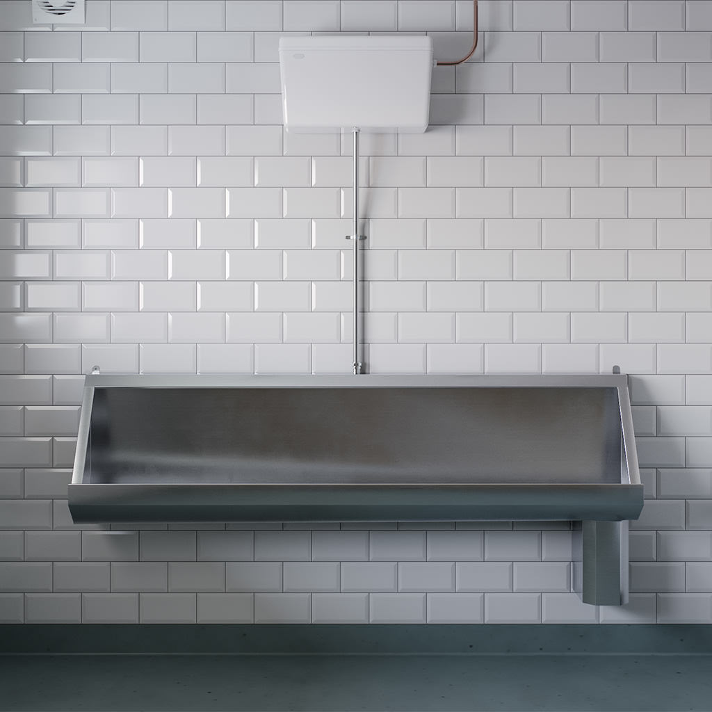 Stainless Steel Trough Urinal Pack - 1200, 1500, 1800 or 2400mm