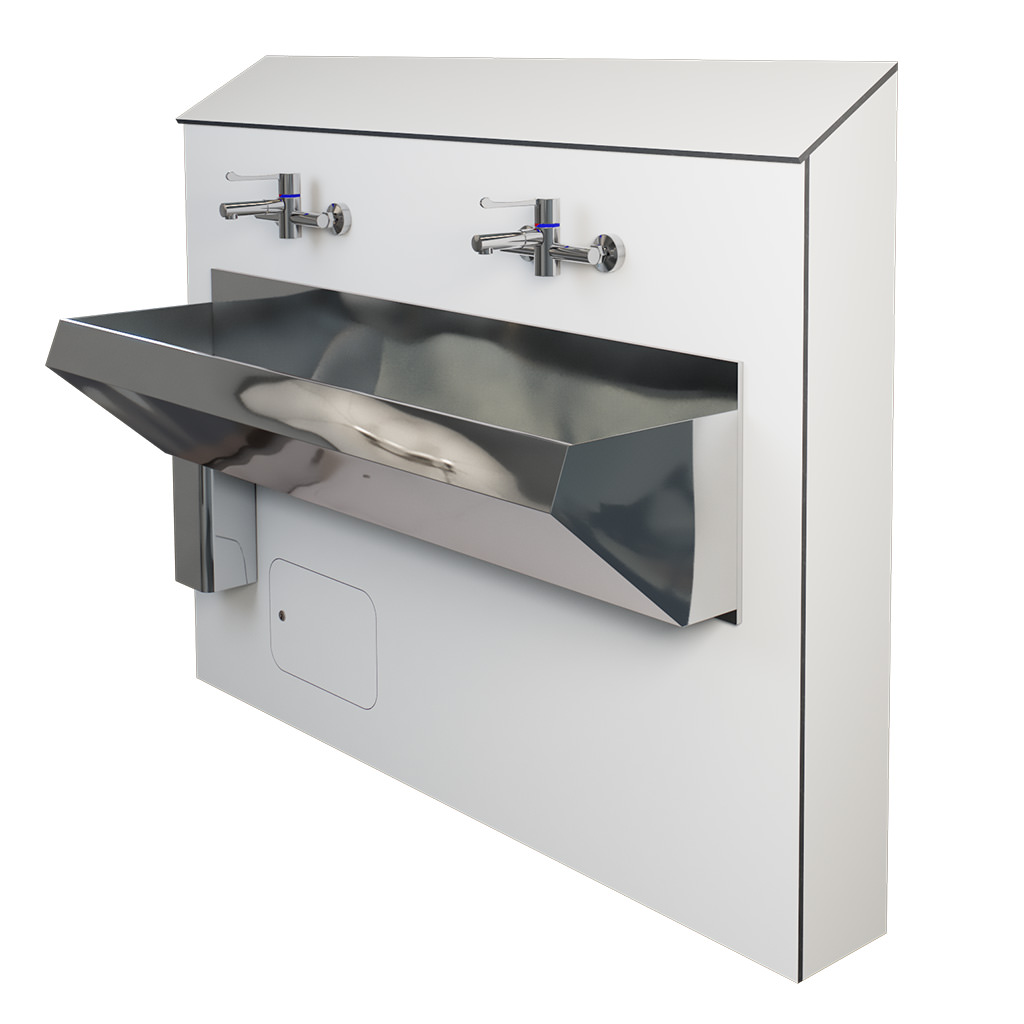 Scrub-Up Trough Half-Height IPS Panel Assembly • Healthcare