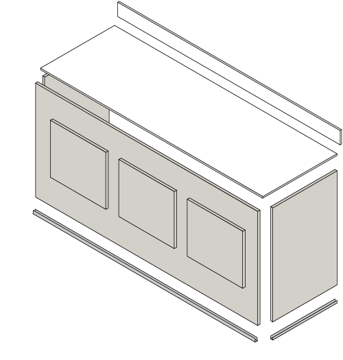 Vanity Unit Panel Pack - Flat-Pack Commercial Vanity Unit • Cubicle Store