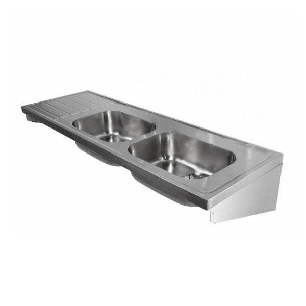 Wall-Mounted Clinical Sink and Drainer Kit [HBN ST] - Stainless Steel