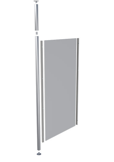 Washroom Modesty Screen Pack - 1800mm x 900mm - Light Grey